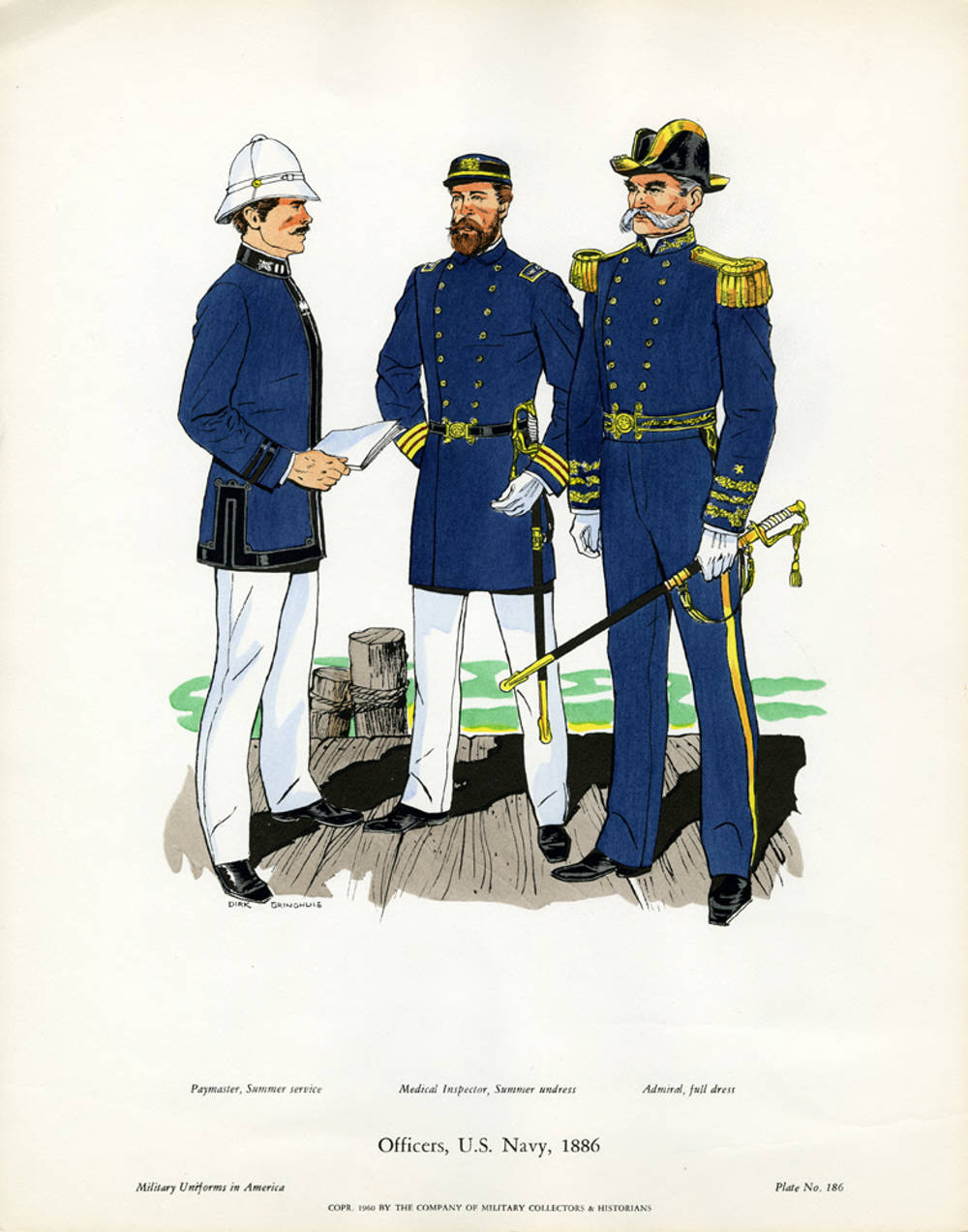 Military Poster / Print: Officers, U.S. Navy,... | Pritzker Military ...