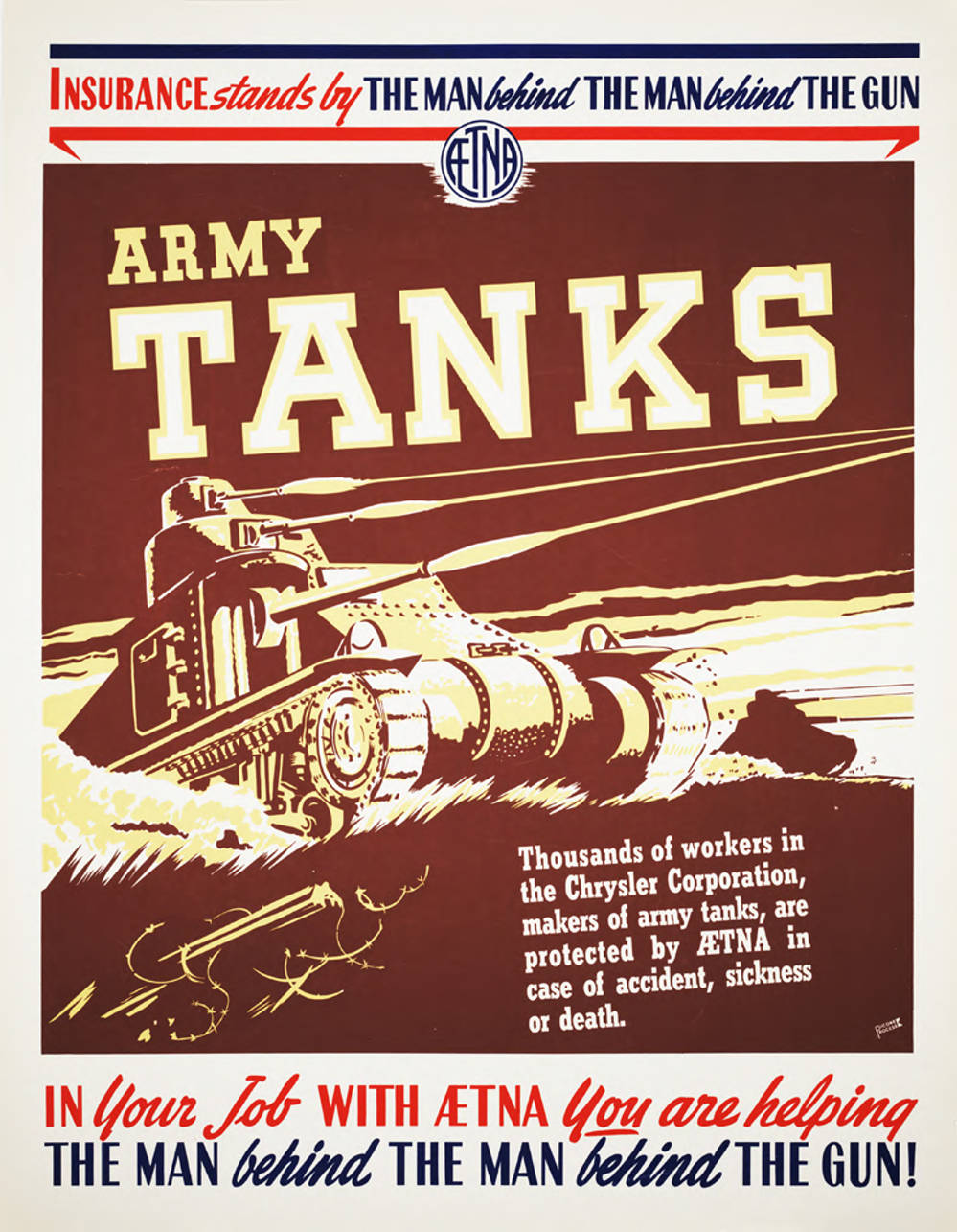 Military Poster / Print: Army tanks Insurance... | Pritzker Military ...