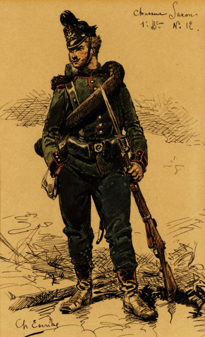 Military Poster / Print: Chasseur Saxon | Pritzker Military Museum ...