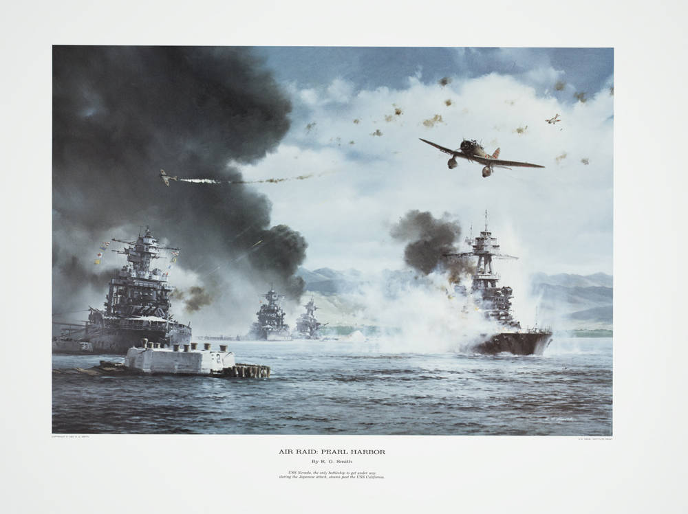 Military Poster / Print: Air raid Pearl Harbor | Pritzker Military ...