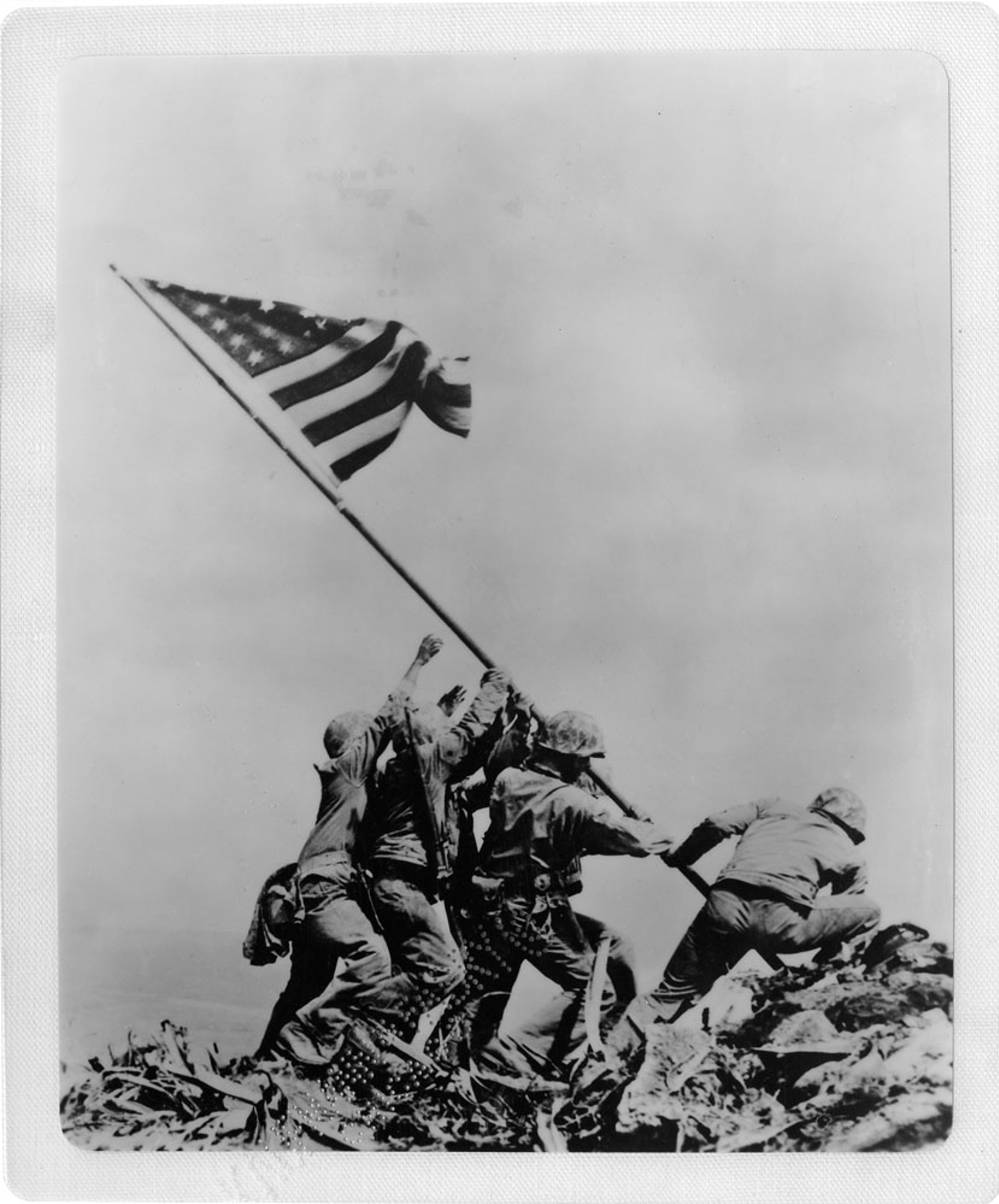 Military Photo / Negative: [Flag raising on Iwo... | Pritzker Military ...