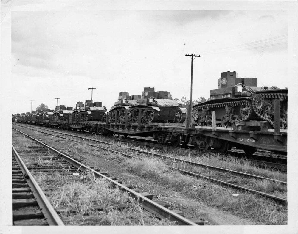 Military Photo / Negative: Tanks move to war... | Pritzker Military ...
