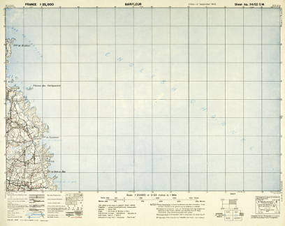 Military Map: Barfleur: France 1:25,000 | Pritzker Military Museum ...