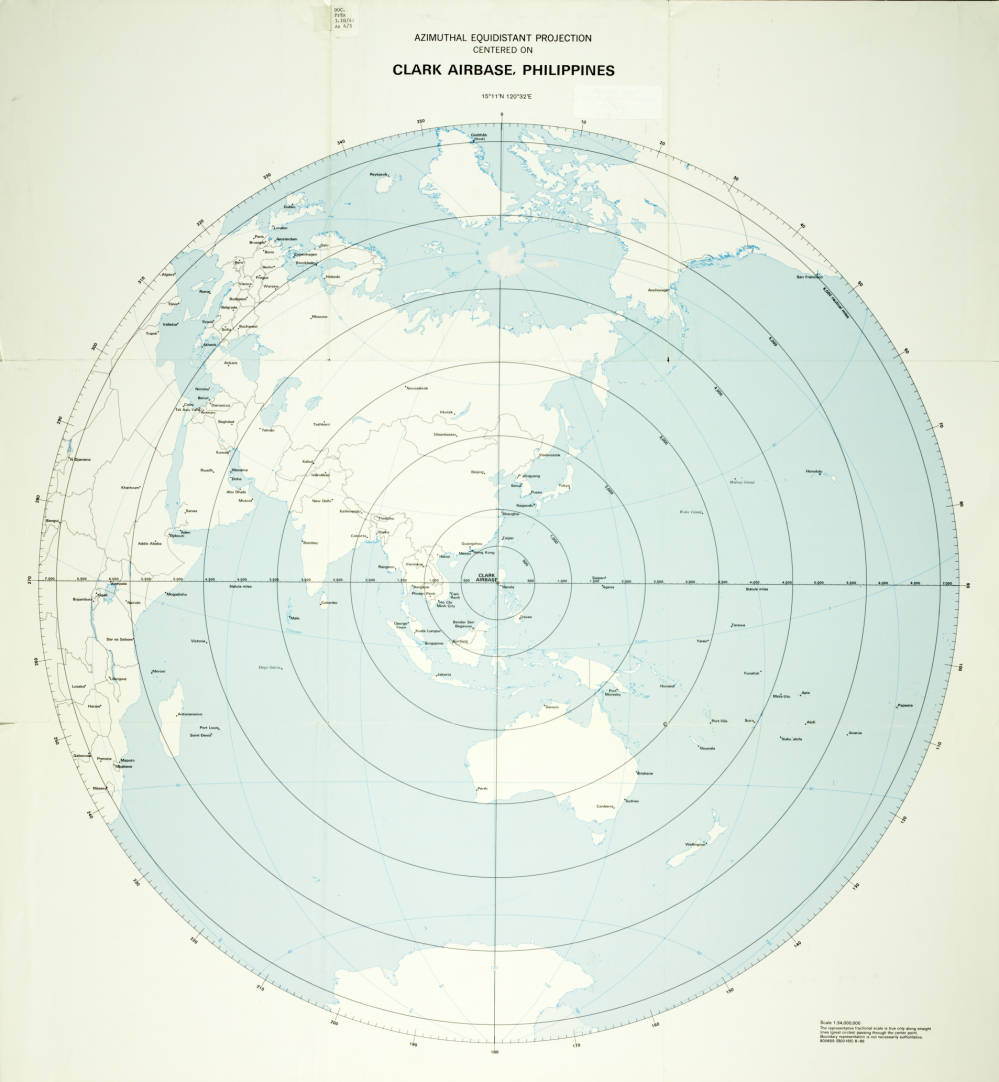 Military Map: Azimuthal equidistant projection... | Pritzker Military ...